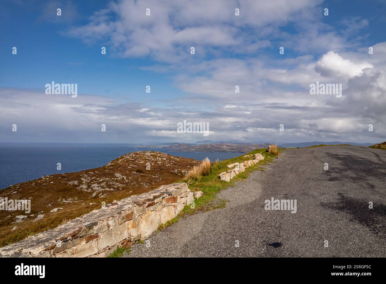 View over the Cliffs of Horn Head in County Donegal in Ireland Stock ...