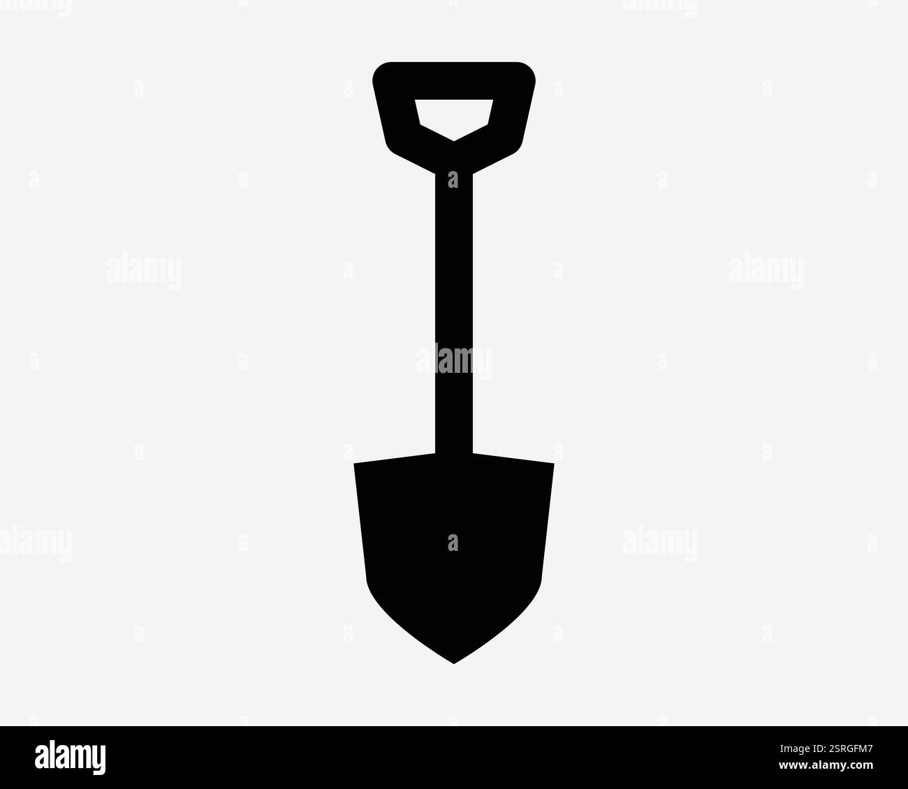 Shovel Hand Tool Hardware Garden Gardening Dig Hole Shape Outline Spade ...
