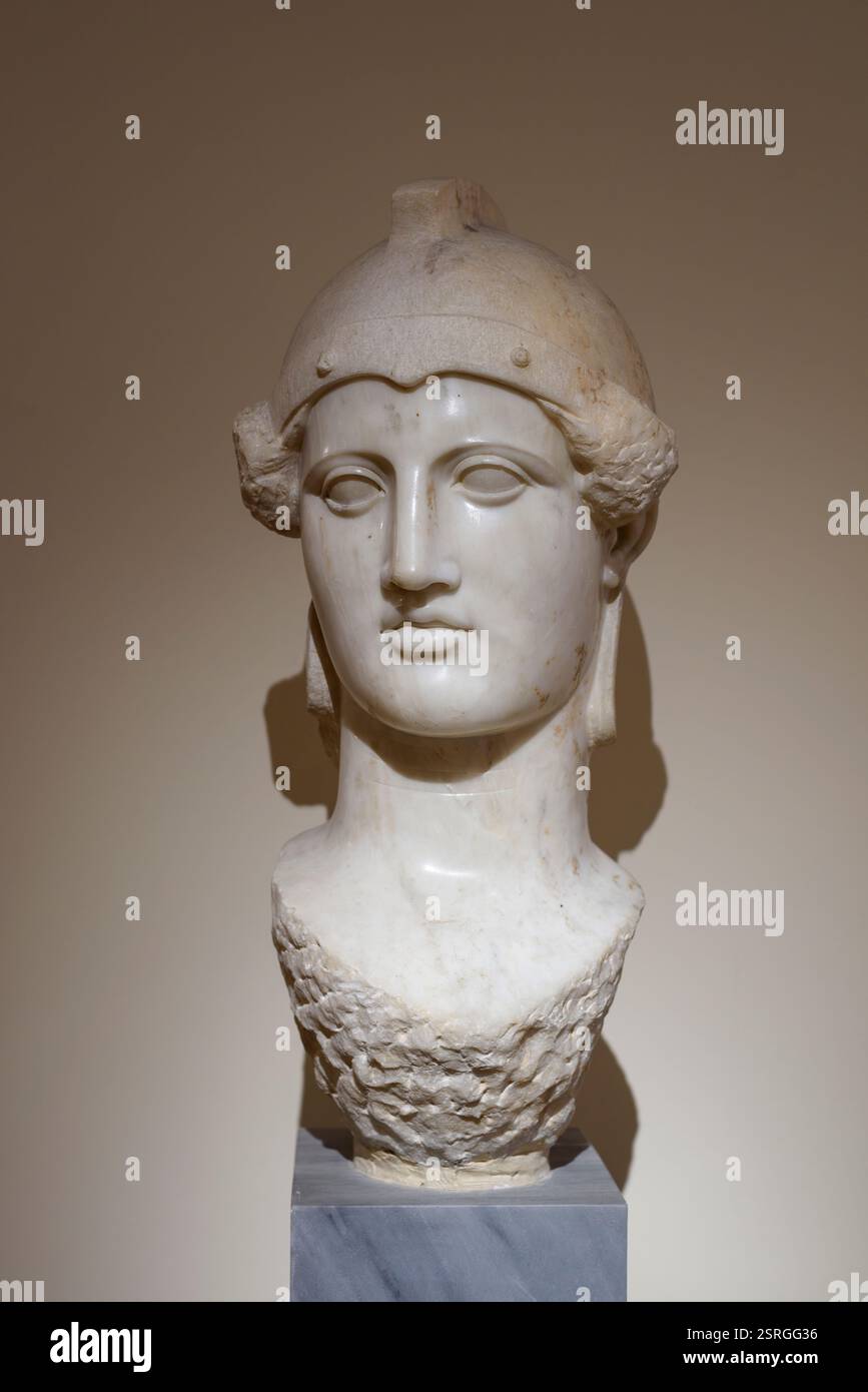 Athens. Greece. Portrait head of Athena / Pnyx Athena. National ...