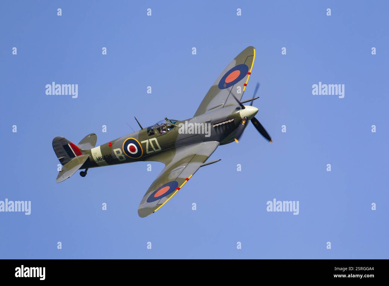 Supermarine Spitfire warbird aircraft in RAF Royal air force colours ...
