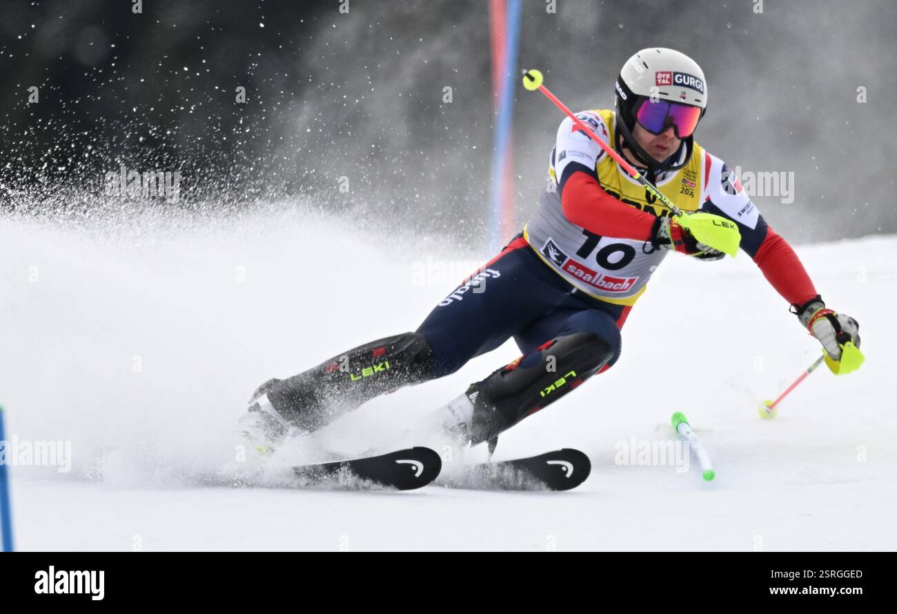 Dave Ryding of Great Britain competes in his first run of Men's Slalom ...