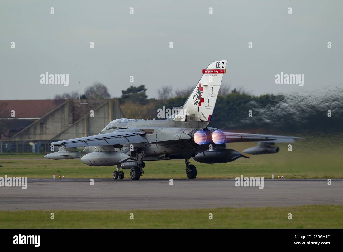 Panavia Tornado aircraft in RAF Royal air force colours on a runway ...