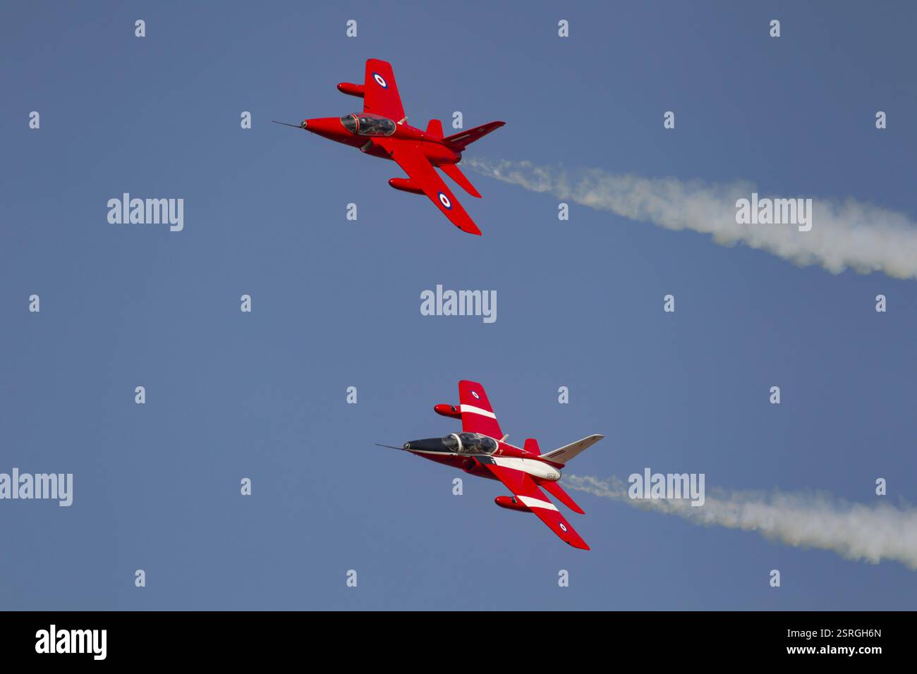 Folland Gnat two aircraft in RAF Royal air force colours flying ...