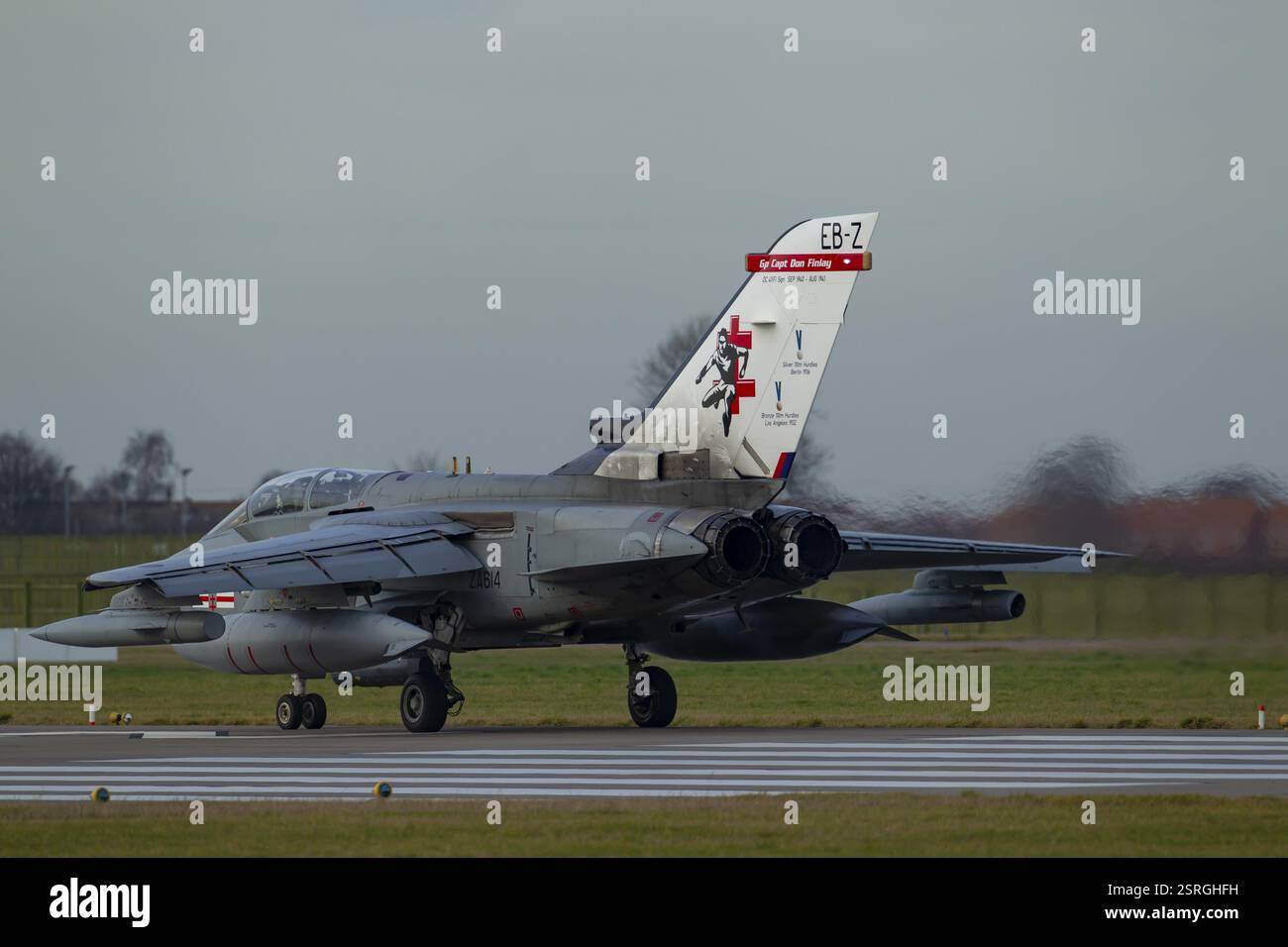 Panavia Tornado aircraft in RAF Royal air force colours on a runway ...