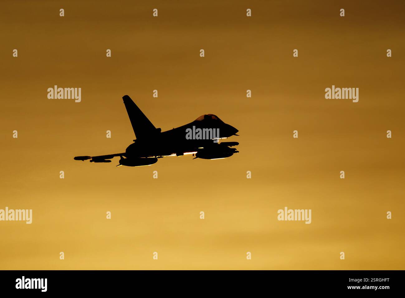 Eurofighter Typhoon silhouette of aircraft in RAF Royal air force ...