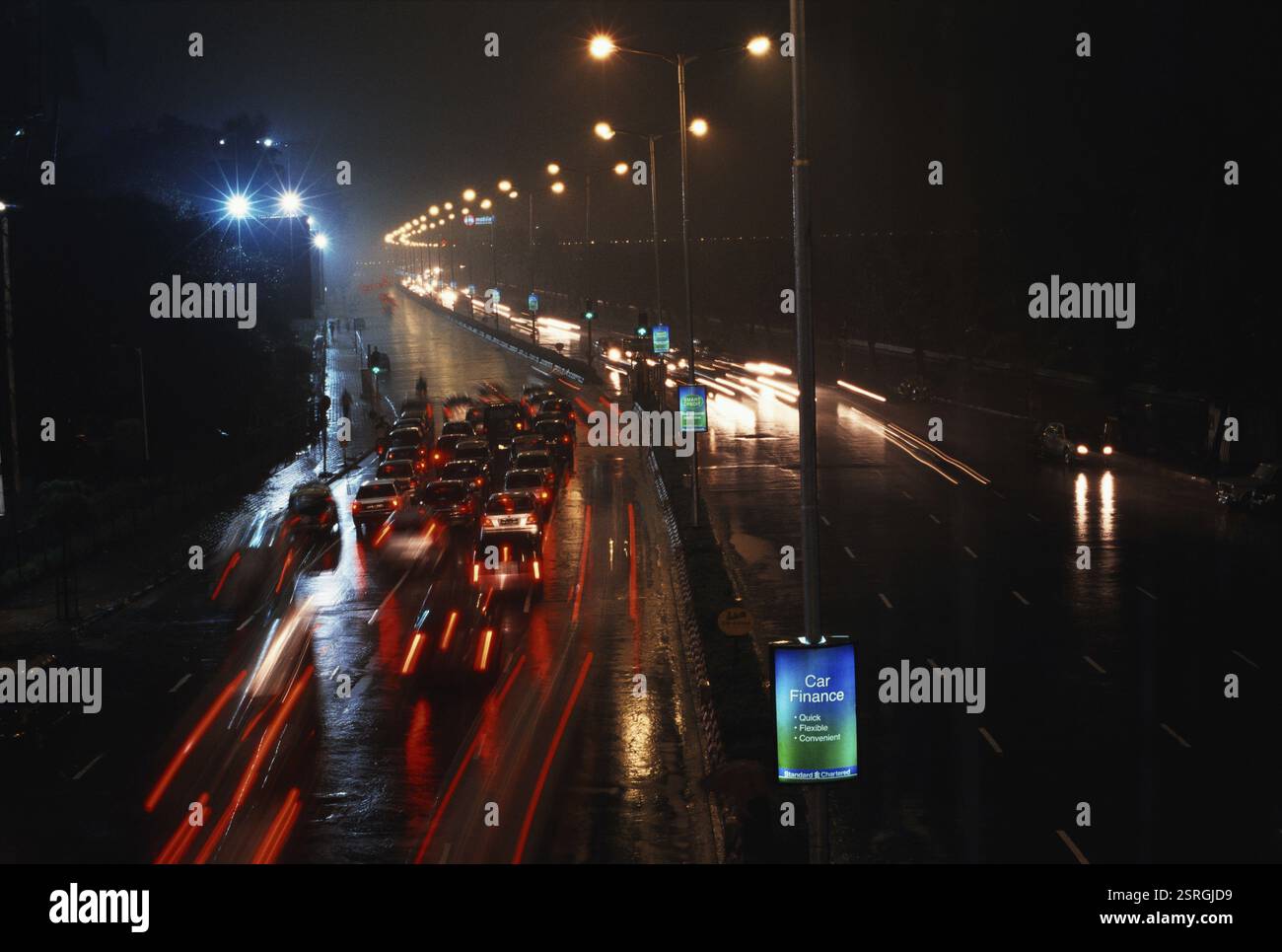 Marine Drive at night, Bombay Mumbai, Maharashtra, India, Asia Stock ...