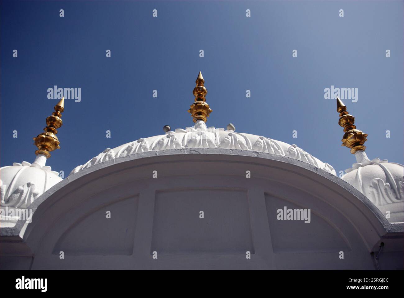 Magnificent arched dome of gurudwara anandgarh sahib, Anandpur, Punjab, India, Asia Stock Photo ...