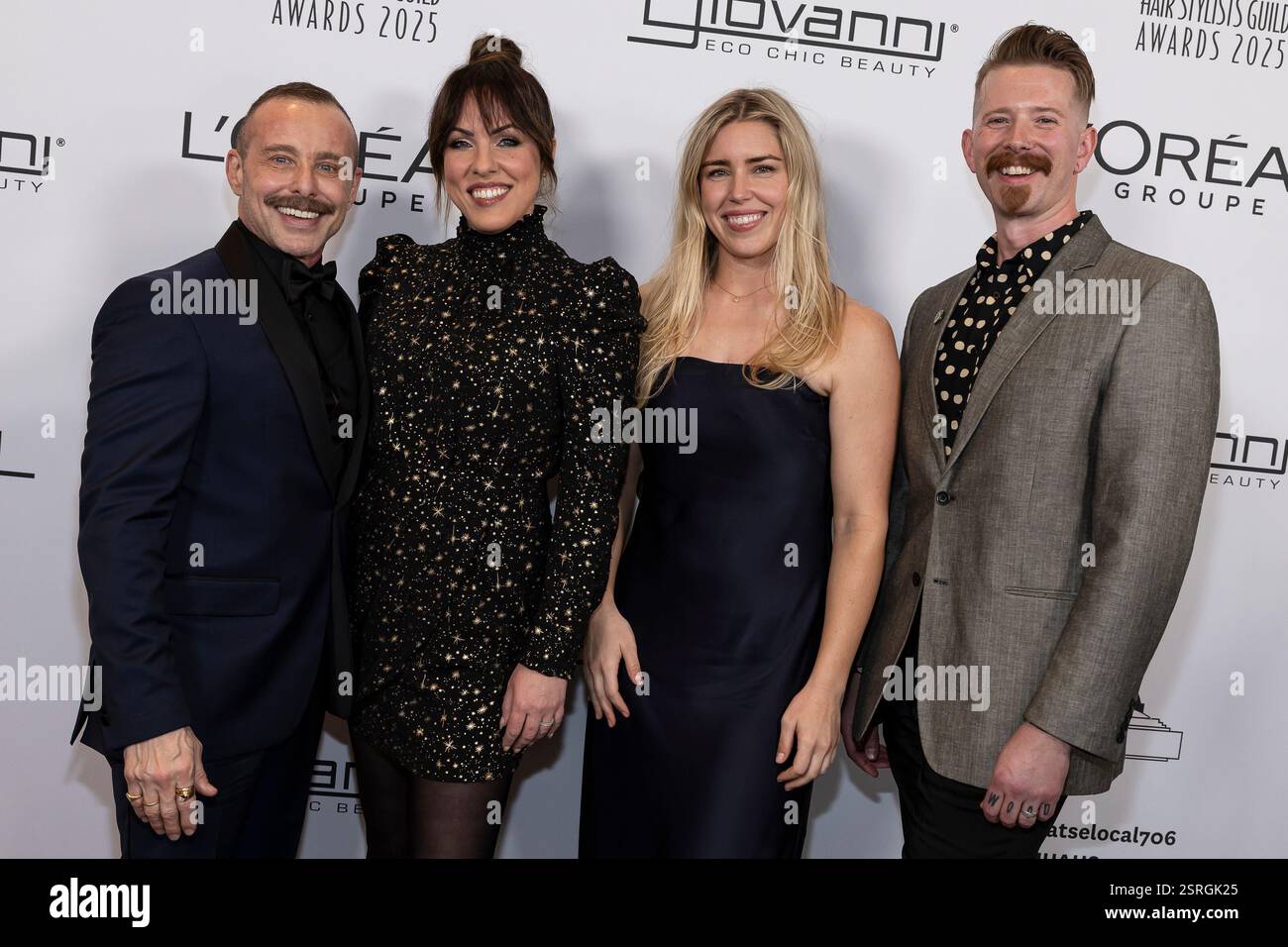 Los Angeles, USA. 15th Feb, 2025. Vasilios Tanis, Erin Lebre, Tana ...