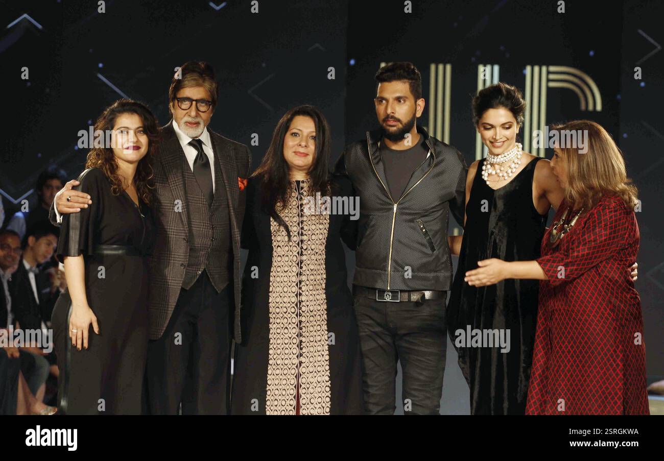 Indian cricket player Yuvraj Singh actor Kajol Amitabh Bachchan Shabnam ...