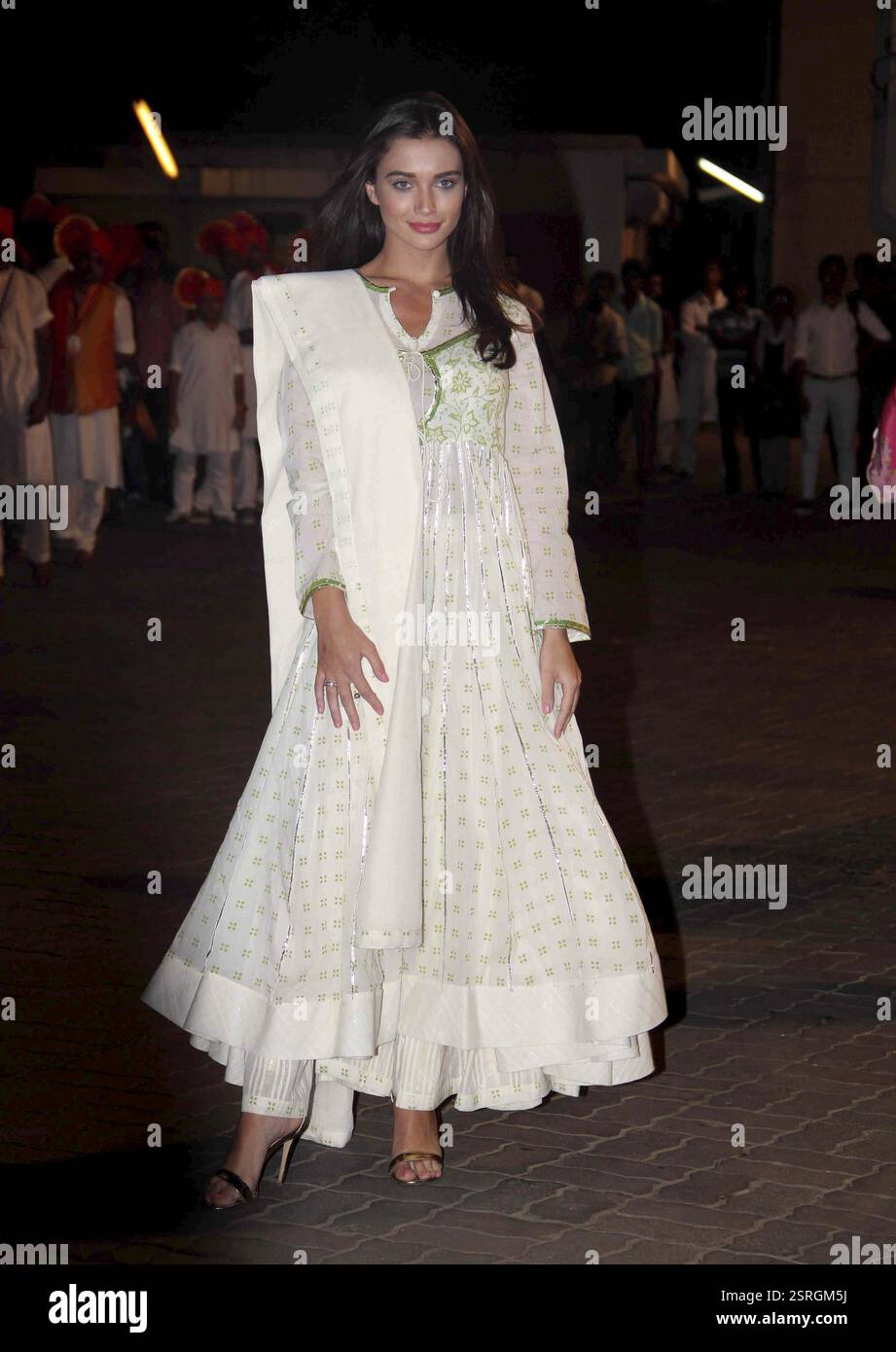 Bollywood actor Amy Jackson participates in a procession for the ...