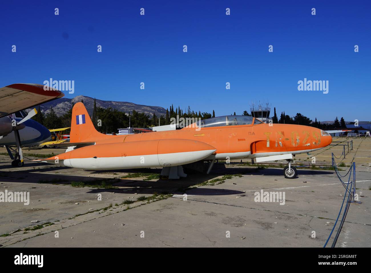 January 25, 2025, Dekelia, Athens, Greece. An old Lockheed T-33A ...