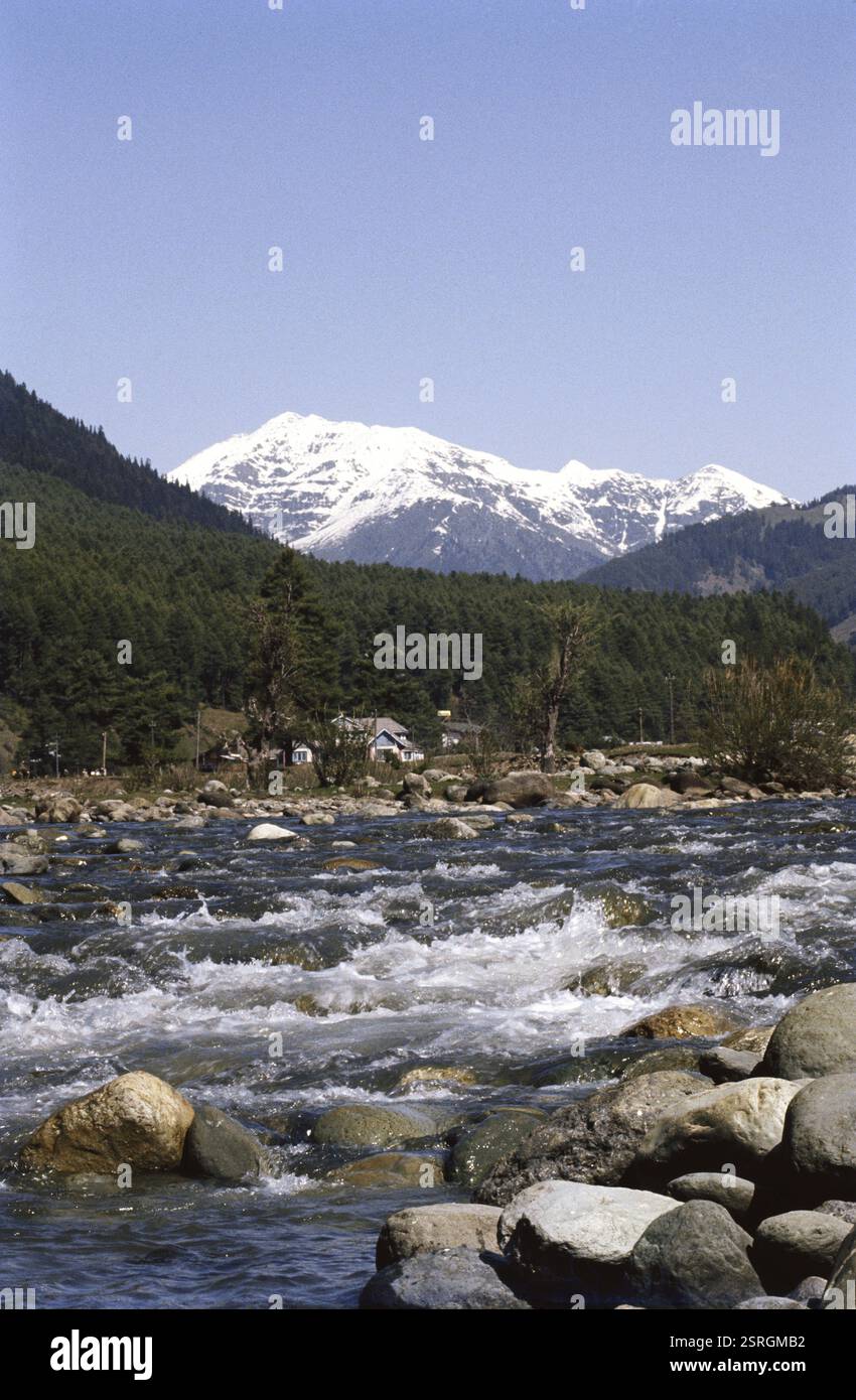 Jhelum river, Pahalgam, Jammu and Kashmir, India, Asia Stock Photo - Alamy