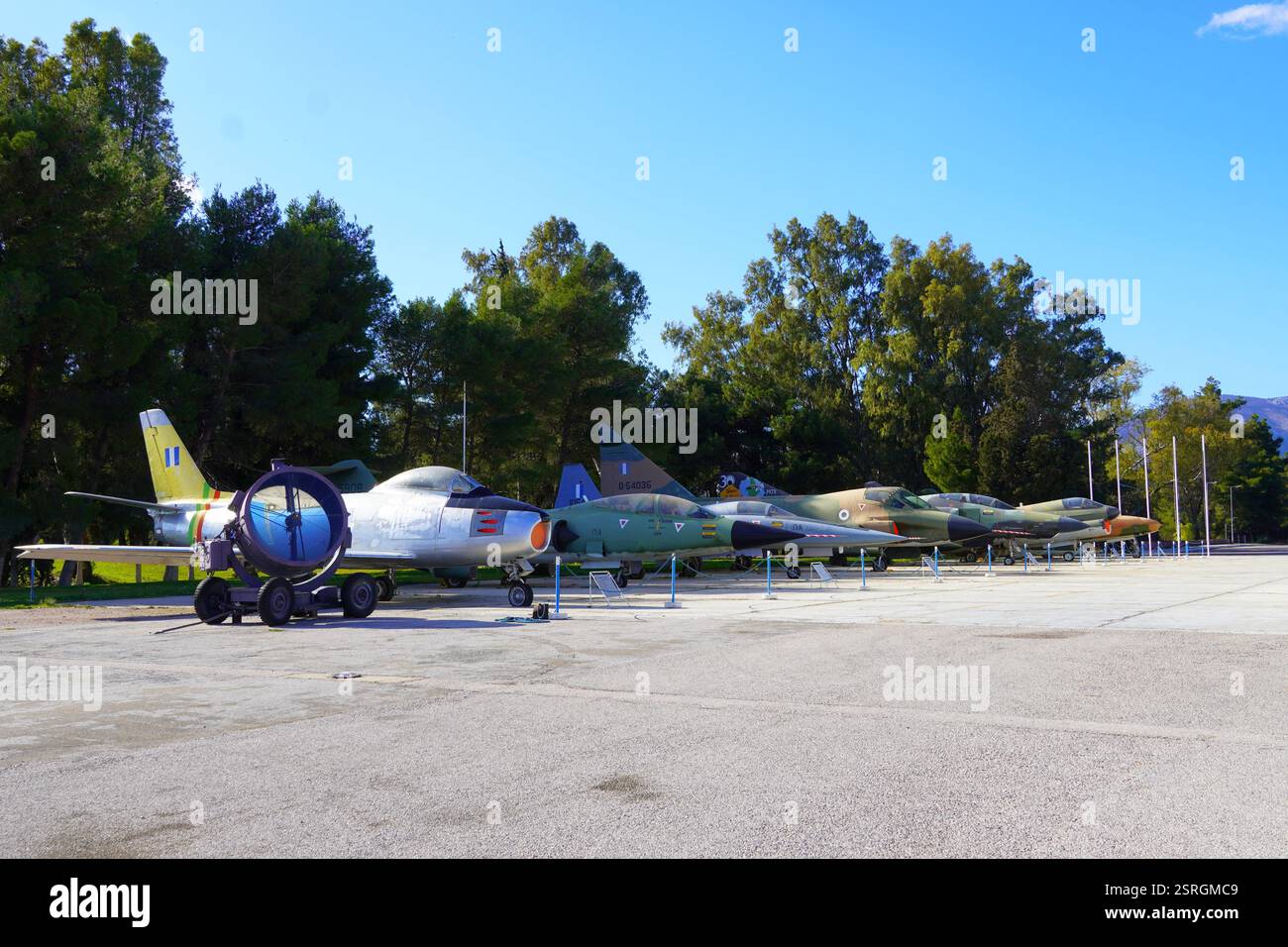 January 25, 2025, Dekelia, Athens, Greece. A row of fighter jet ...