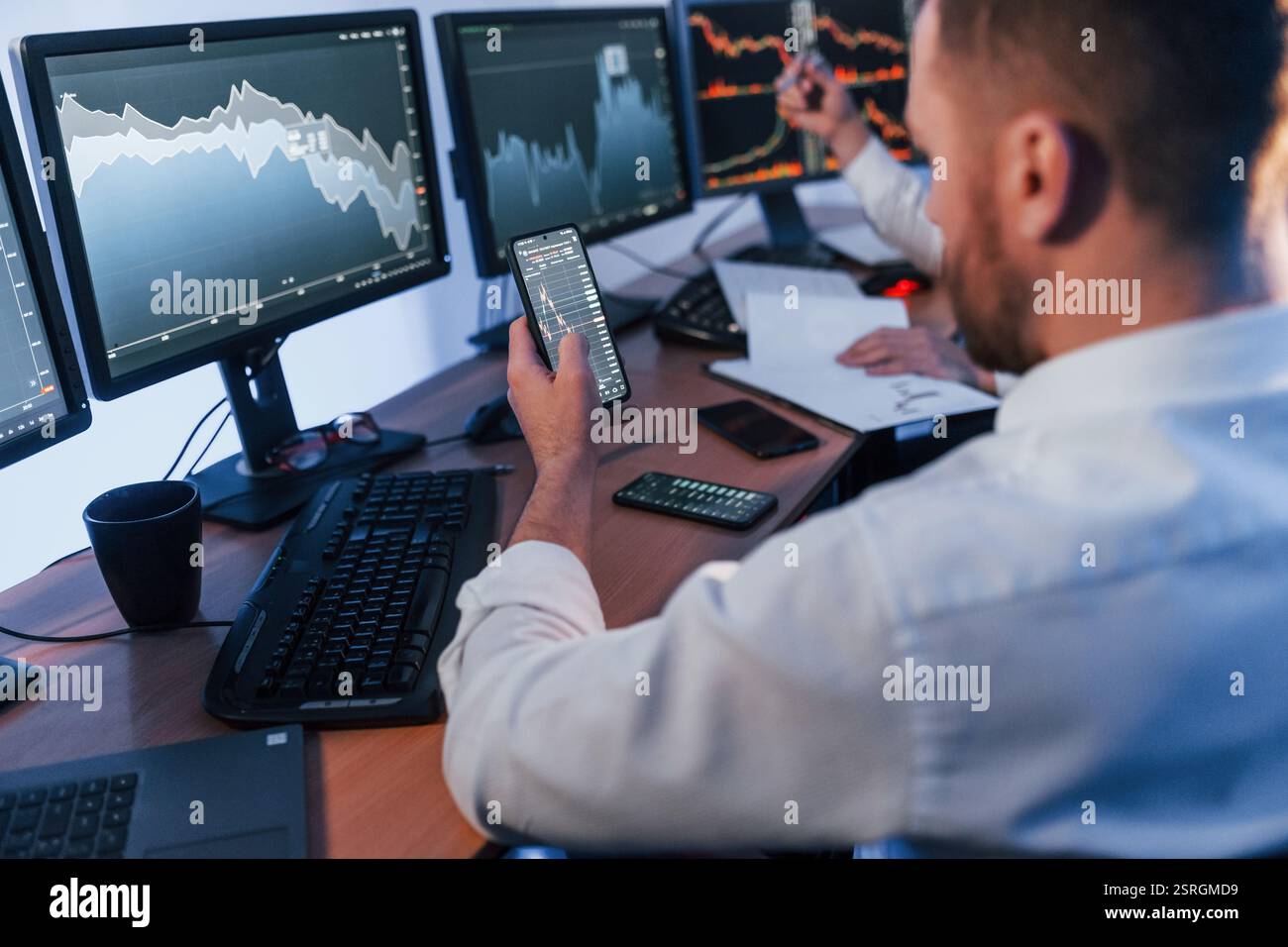 Two professional traders in formal hi-res stock photography and images ...