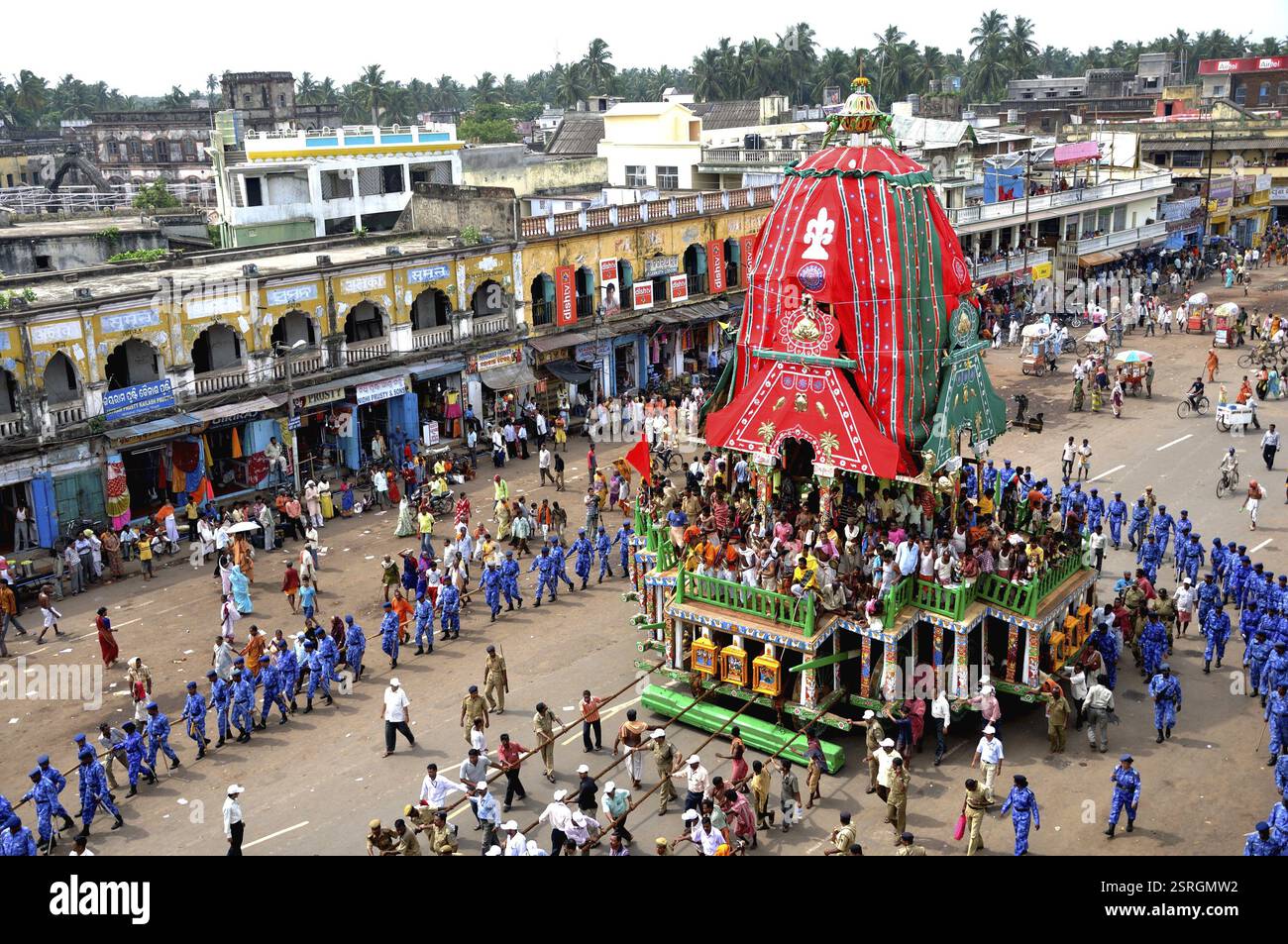 Raf rapid action force commandoes around chariot of balabhadra rath ...