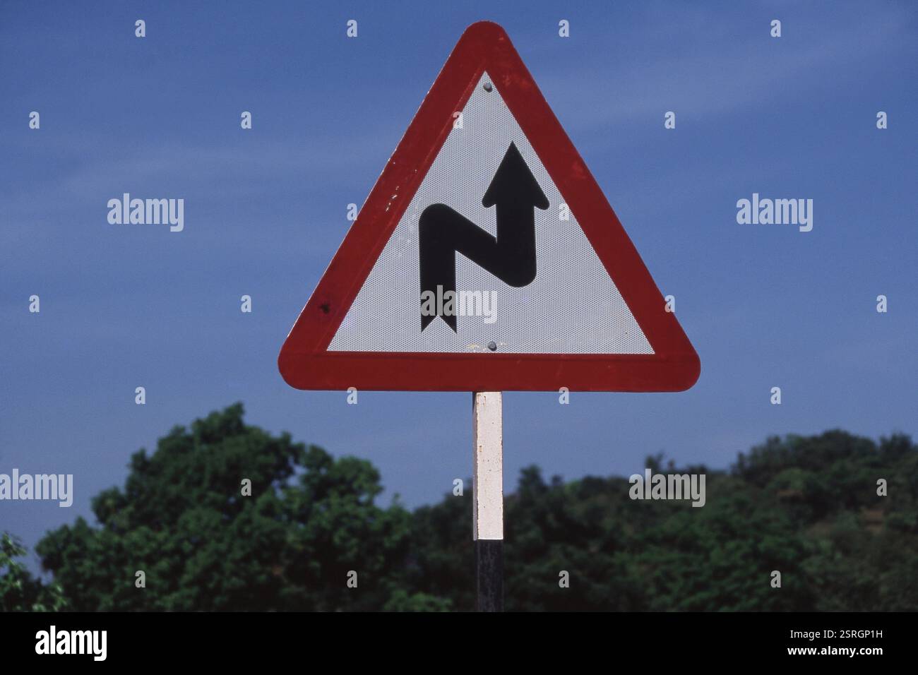 Hairpin Bend sign board at Konkan, Maharashtra, India, Asia Stock Photo ...