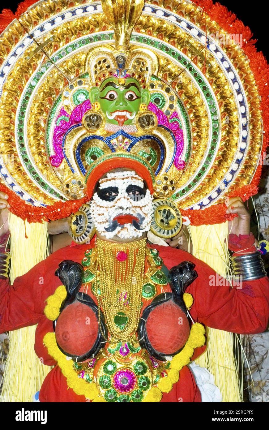 Kaliyoottu or Mudiyettu colourful folk ritual art form enacts combat ...