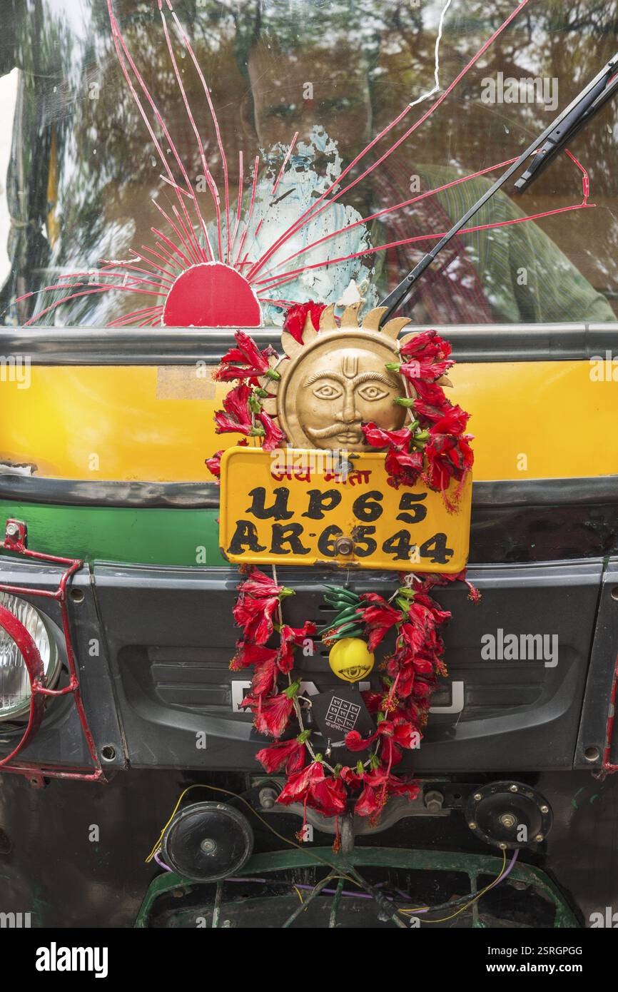 Front of auto rickshaw, varanasi, uttar pradesh, india, asia Stock ...