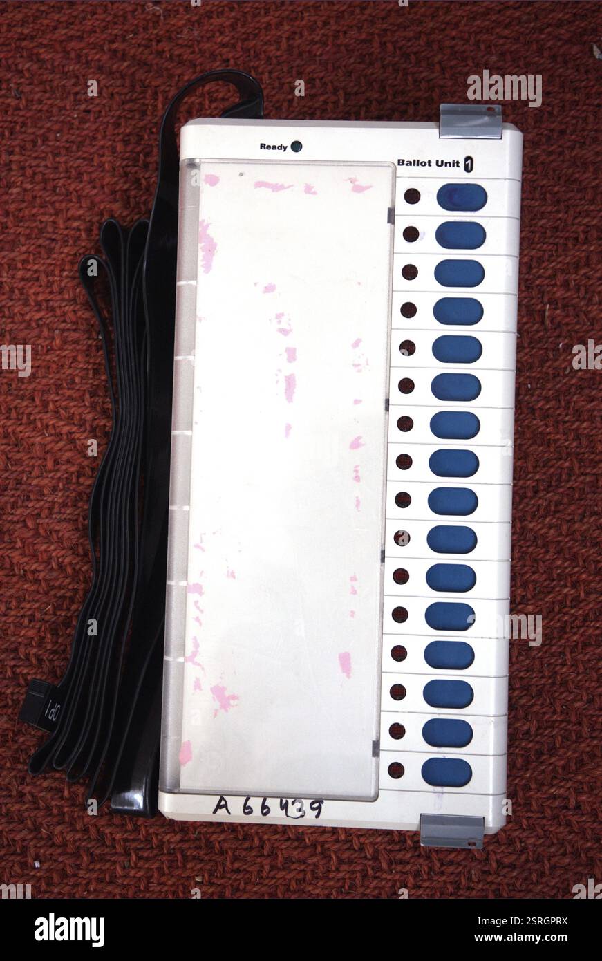 Ballot unit machine part of electronic voting machine evm in Bombay Mumbai, Maharashtra, India ...