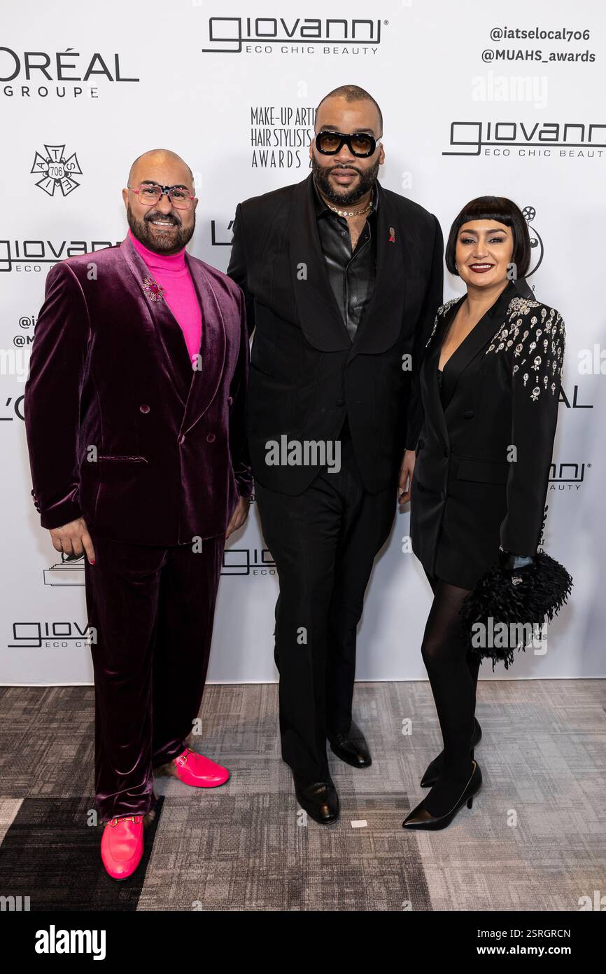 Los Angeles, USA. 15th Feb, 2025. Robear Landeros, Albert Morrison and ...