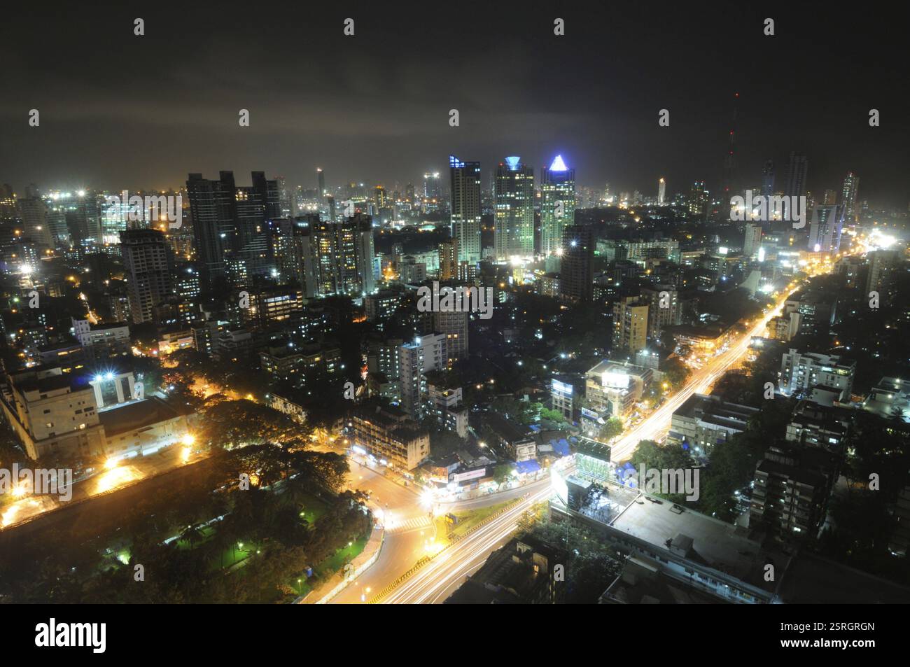 Aerial view of prabhadevi with beaumonde complex, Bombay Mumbai ...