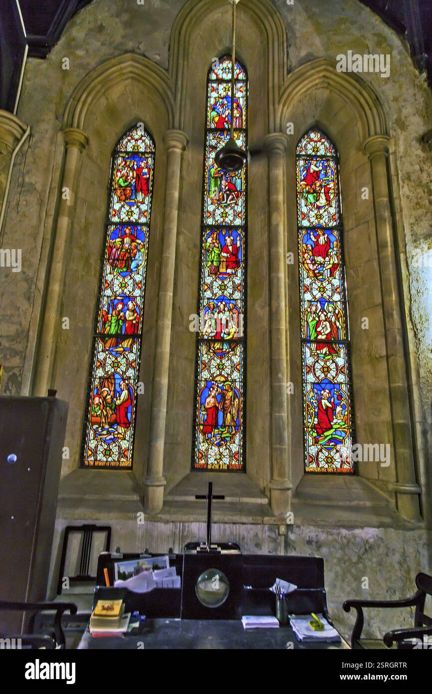 Afghan Church interior stained glass, Colaba, Mumbai, Maharashtra ...