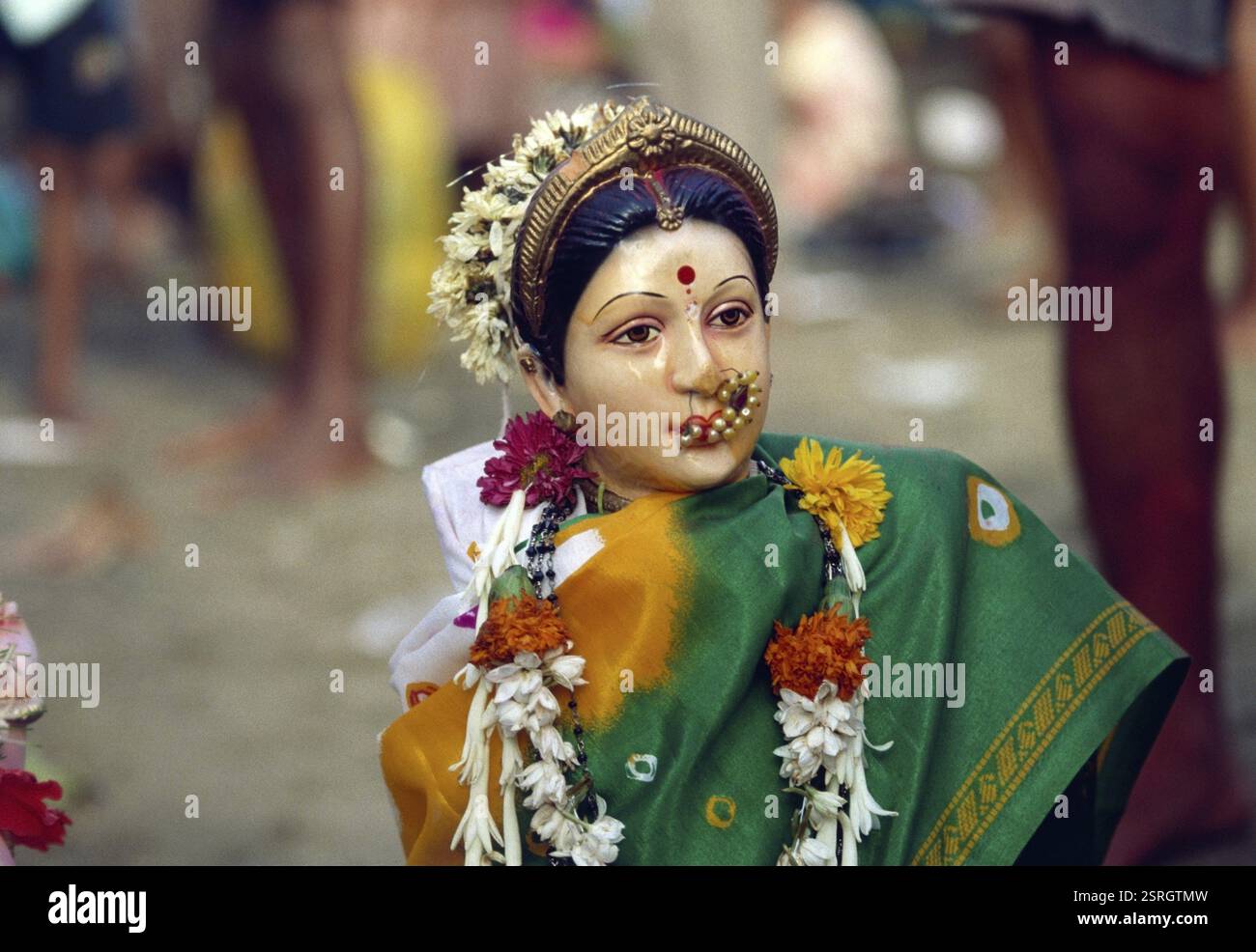 Gauri mother of elephant headed god immersing on Ganesh ganpati ...