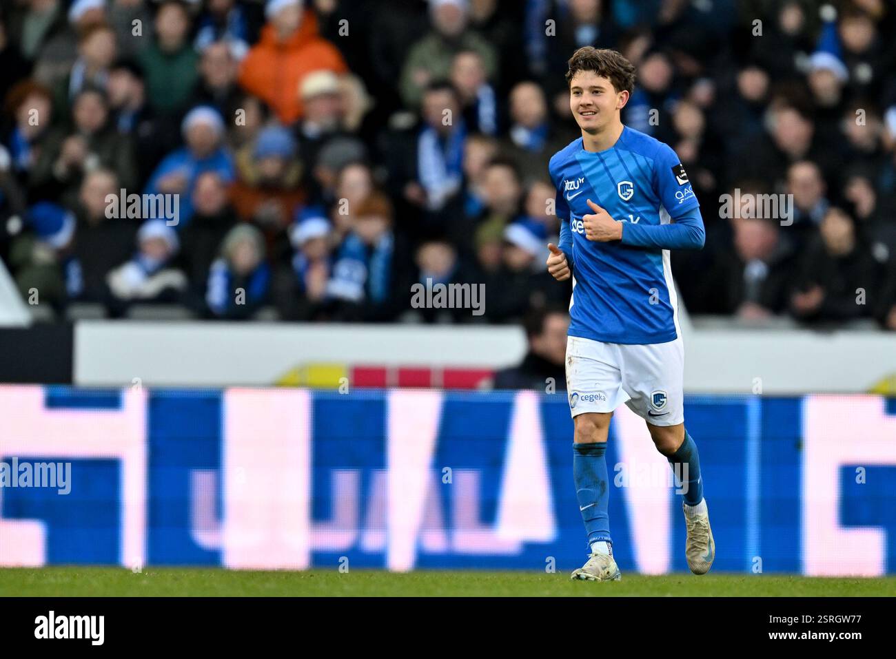 Konstantinos Karetsas (20) of Genk celebrates after scoring the 2-0 ...