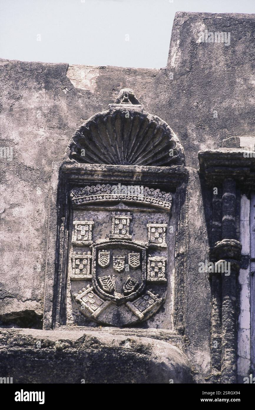 Stone carved entrance of fort Moti Daman, Daman, India, Asia Stock ...
