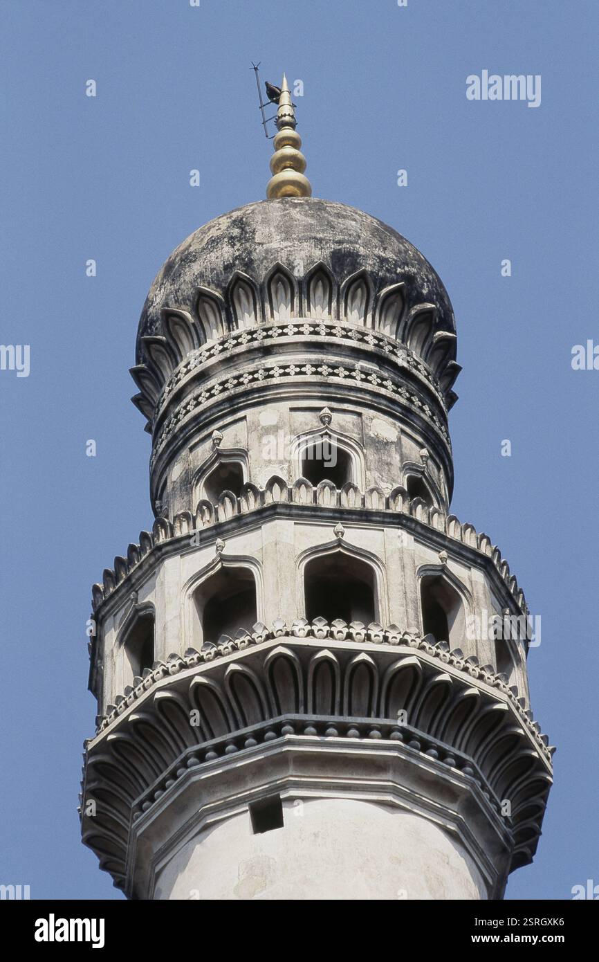Close up of Minaret of Charminar, Hyderabad, Andhra Pradesh, India ...