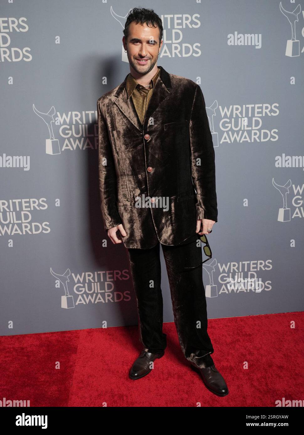 Jordan Firstman arrives at the 2025 Writers Guild Awards held at the ...