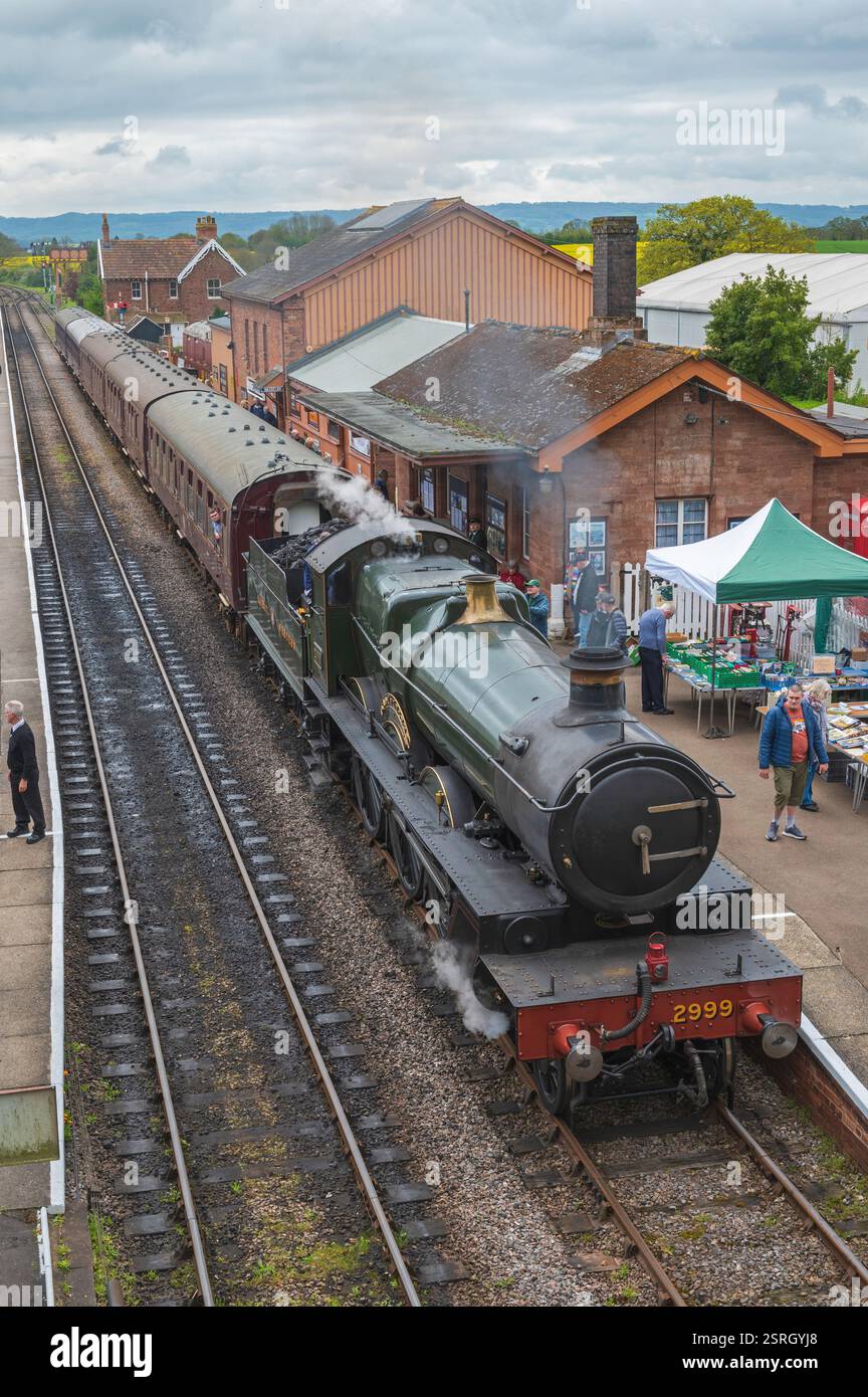 Steam train picture taken at Bishops Lydeard Station, Somerset, England ...