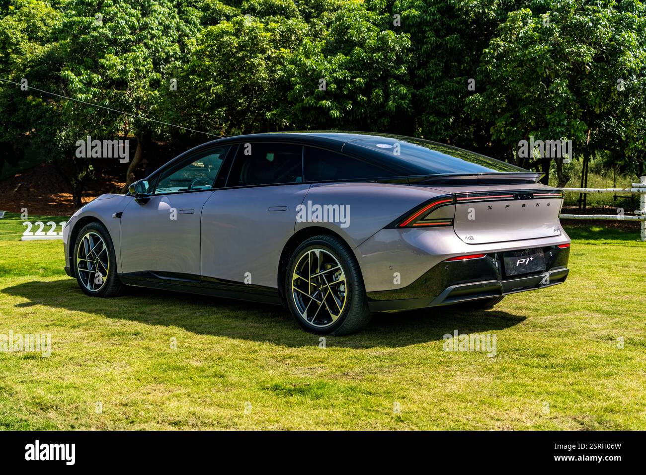 An XPeng P7+ Ultra Long Range Max version stationary on an official ...