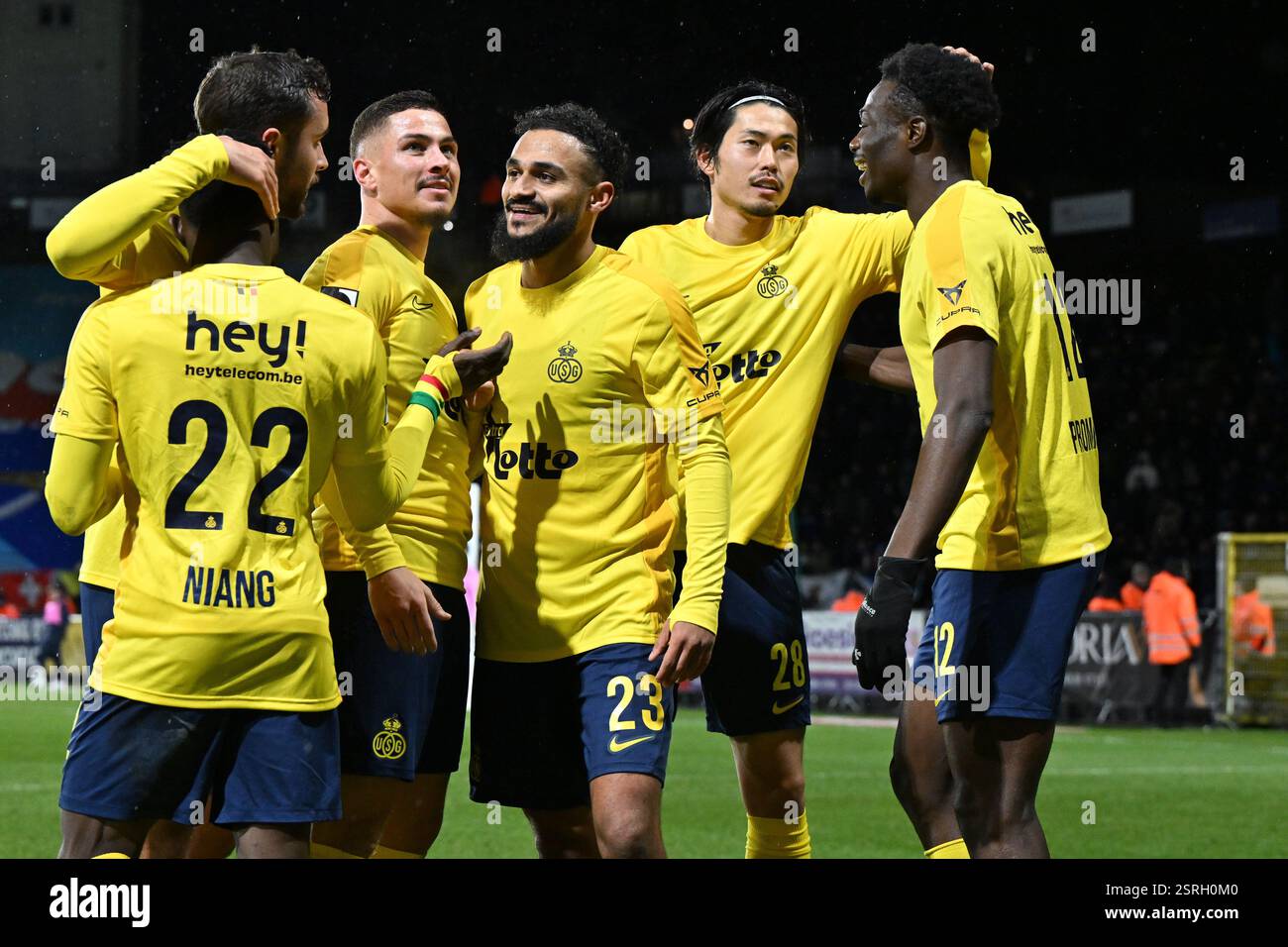 Promise David (12) of Union celebrates with teammates of Union after ...
