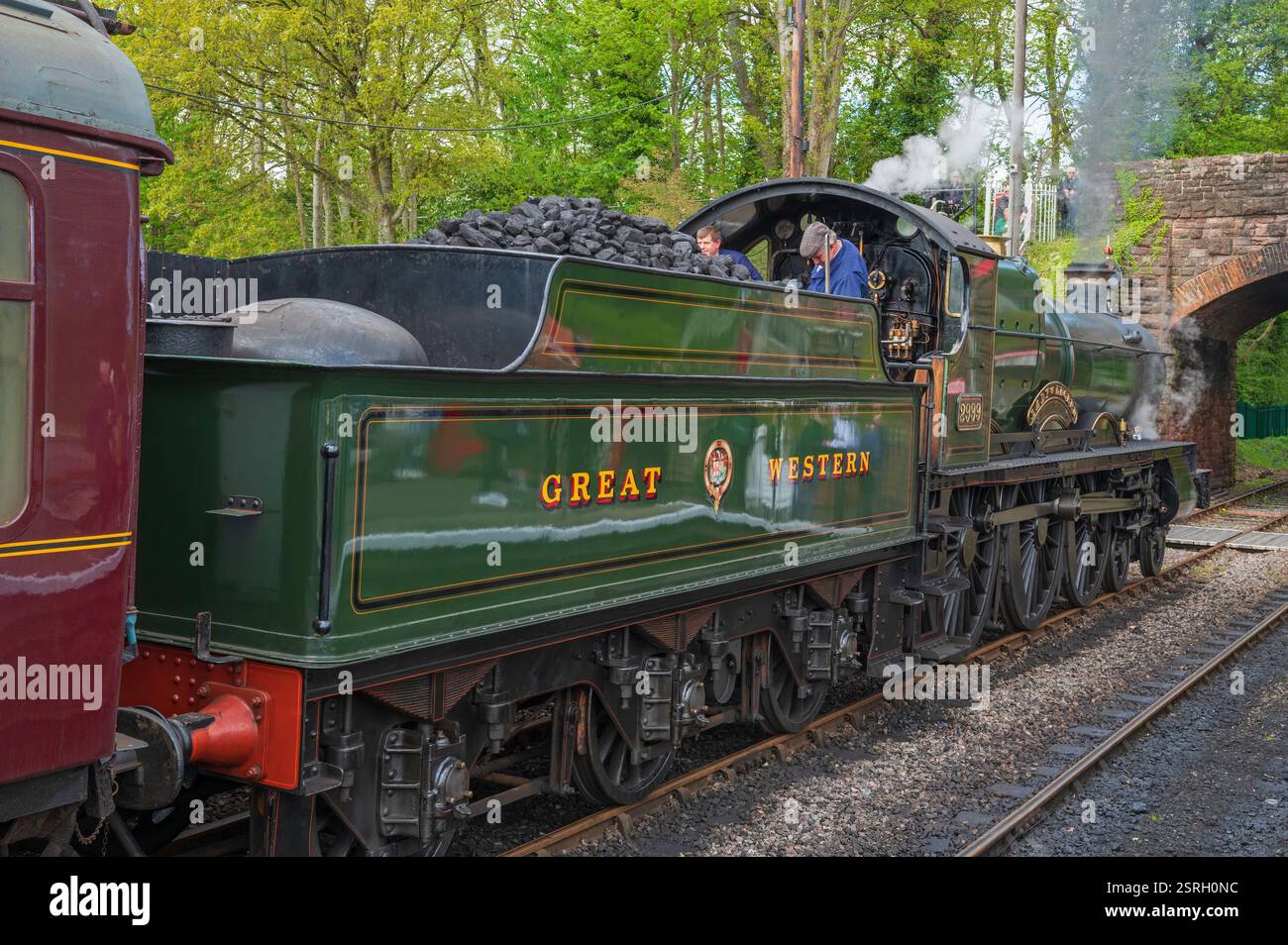 Steam train picture taken at Bishops Lydeard Station, Somerset, England ...