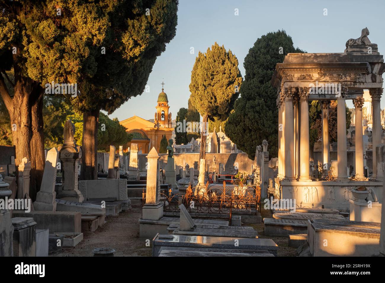 Château Cemetery in Nice, France, founded in 1783 on the site of the ...