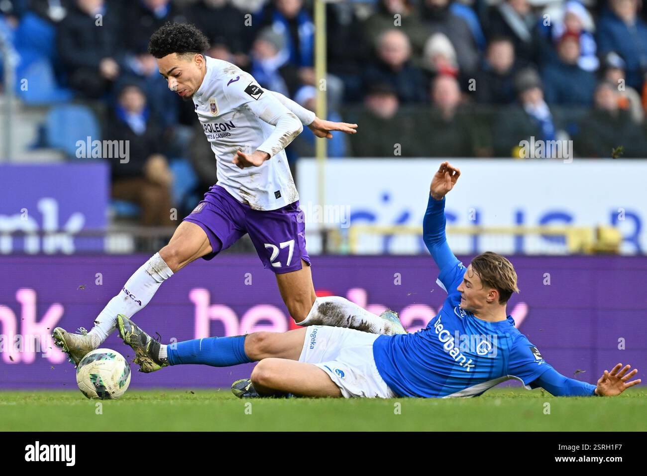 Genk, Belgium. 22nd Dec, 2024. Samuel Edozie (27) of Anderlecht ...
