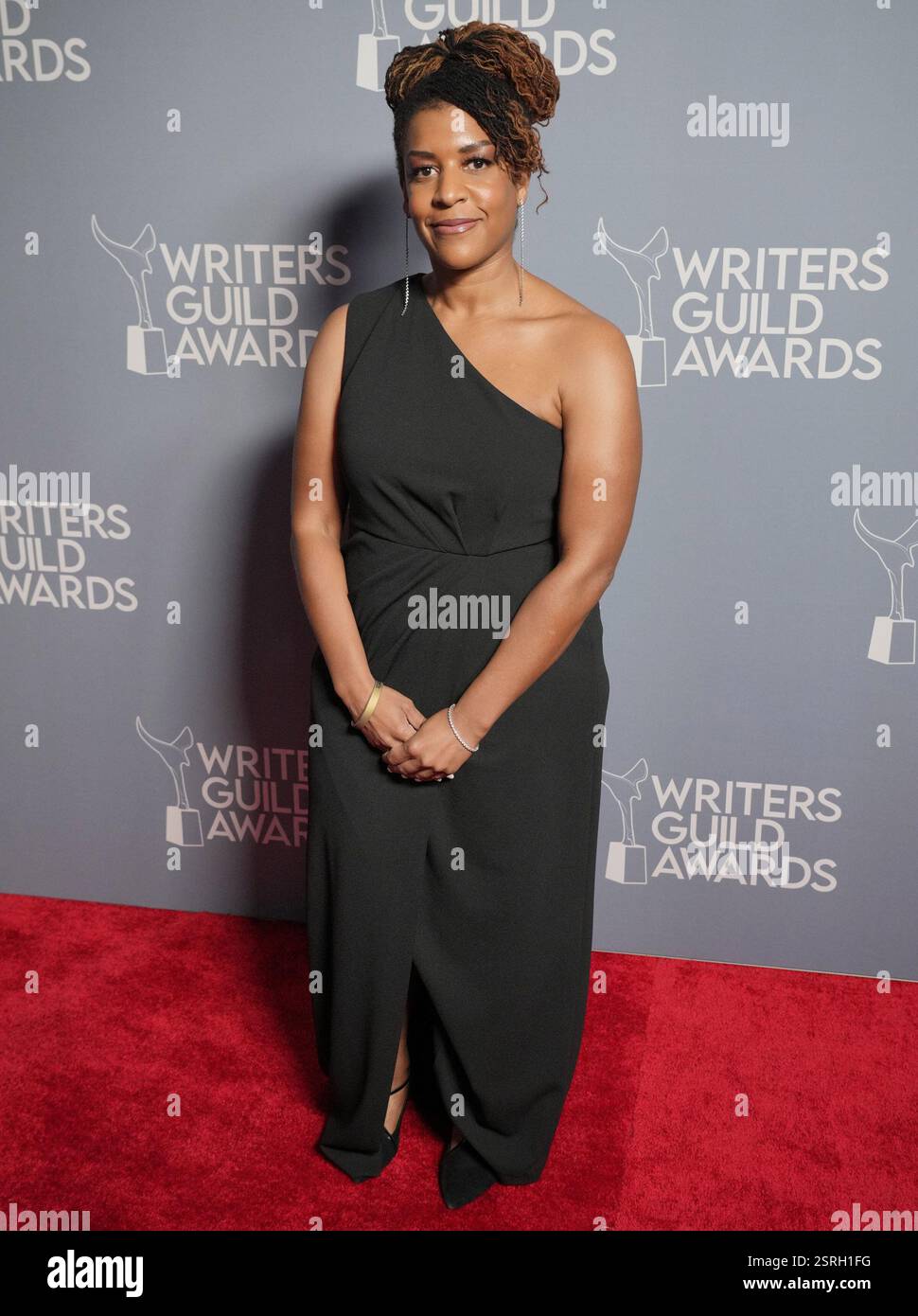 Erika L. Johnson arrives at the 2025 Writers Guild Awards held at the ...