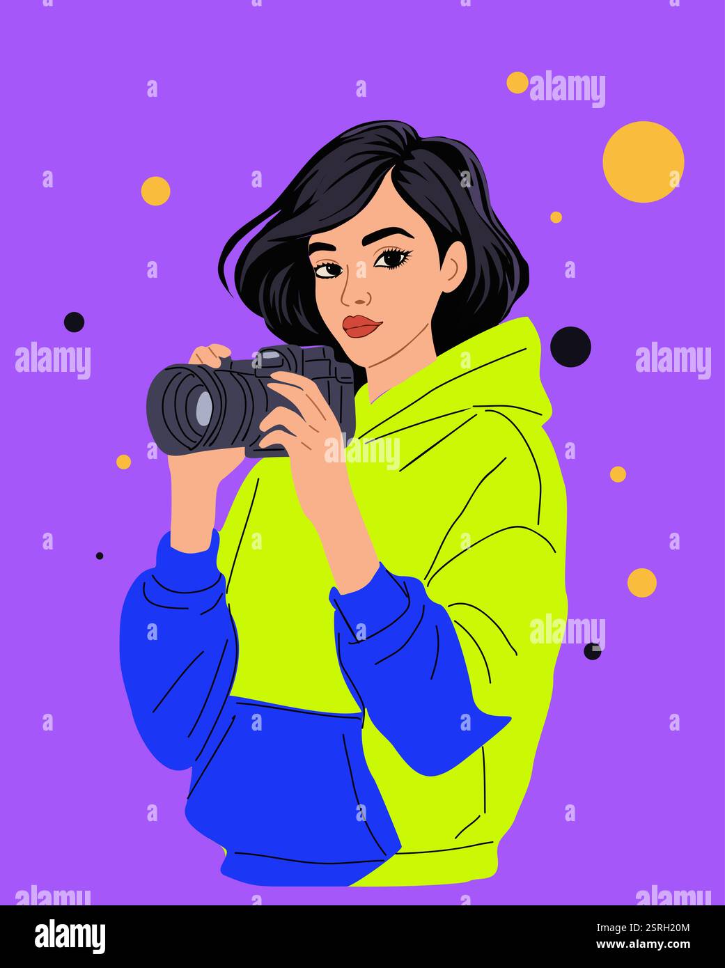 Attractive woman wearing white Stock Vector Images - Alamy