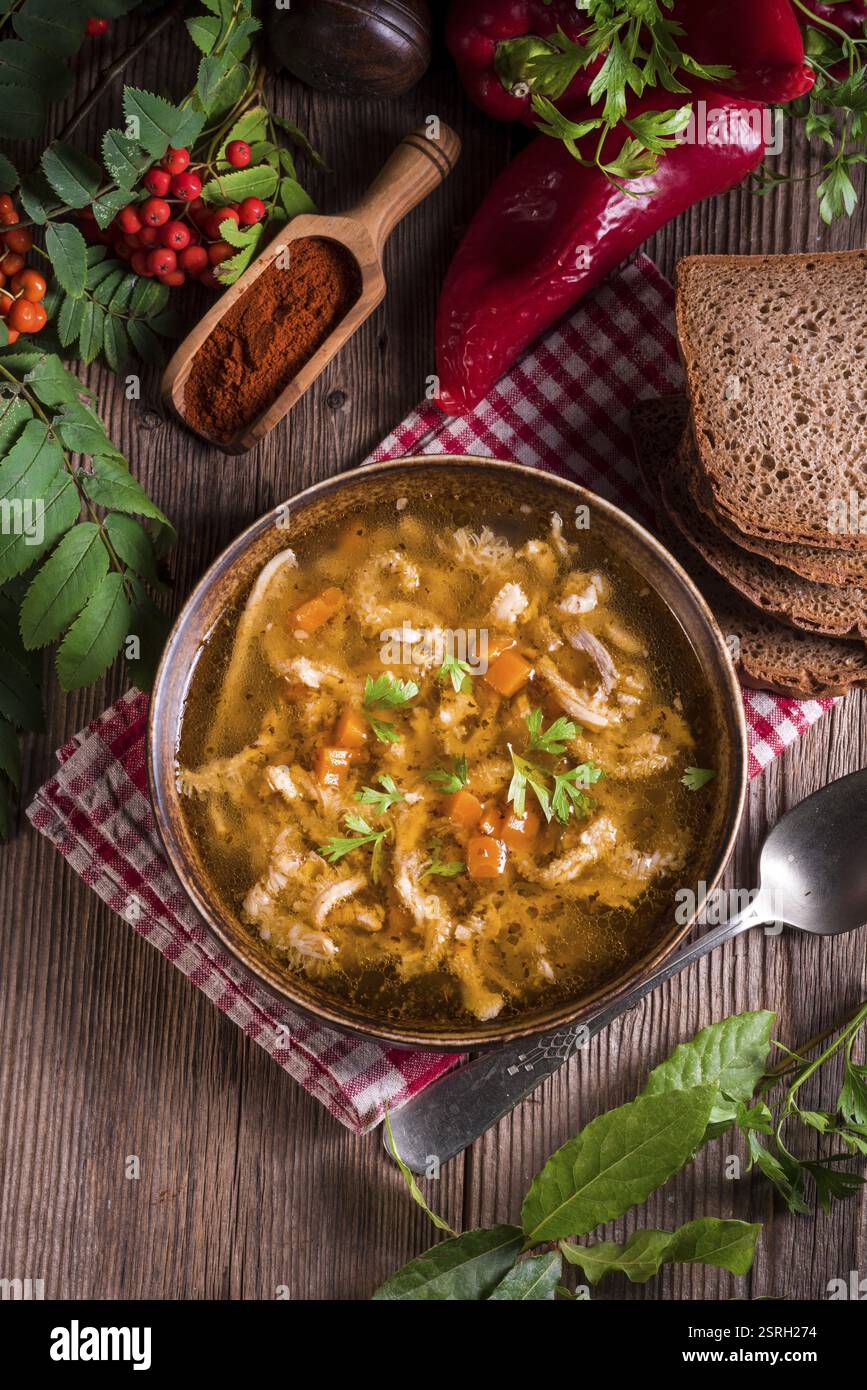 Polish beef tripe soup Stock Photo - Alamy