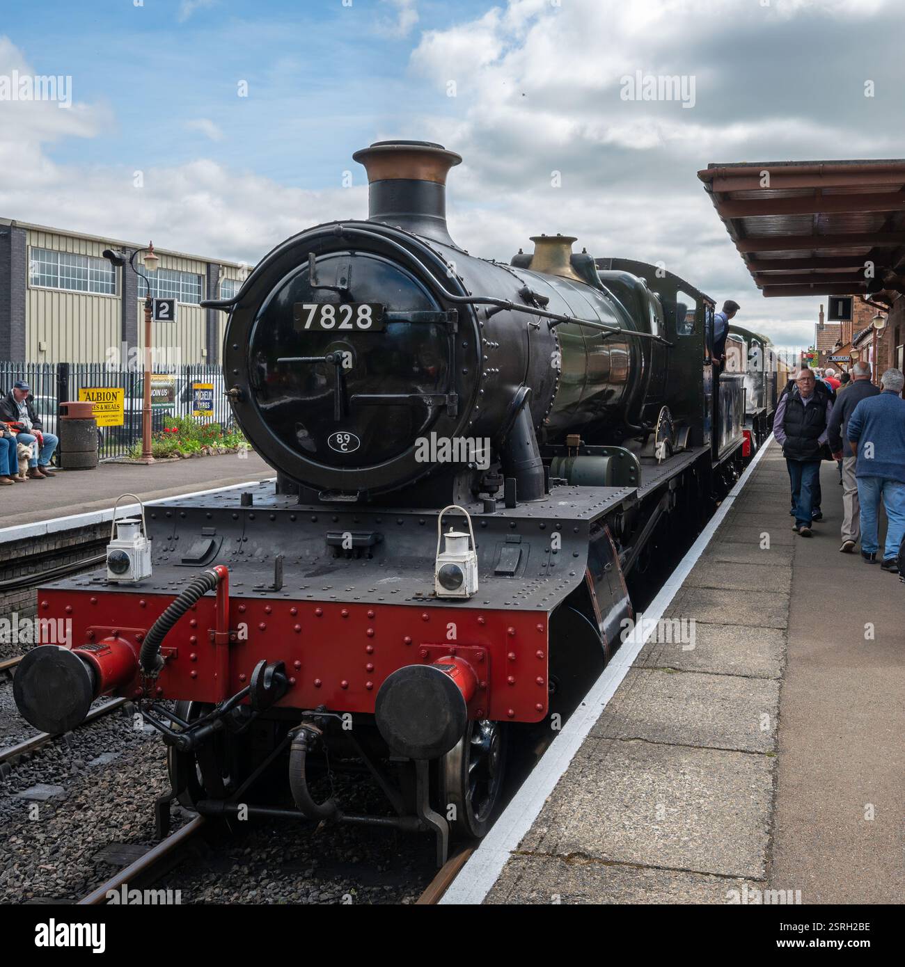Steam train picture taken at Bishops Lydeard Station, Somerset, England ...