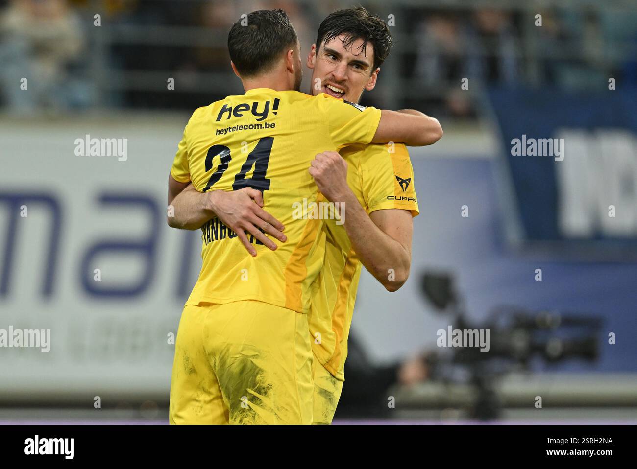 Gent, Belgium. 26th Dec, 2024. Ross Sykes (26) of Union celebrates ...