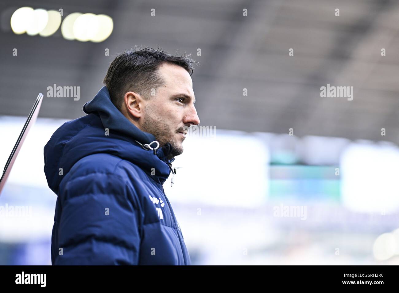 Gent, Belgium. 16th Feb, 2025. Gent's interim head coach Danijel ...