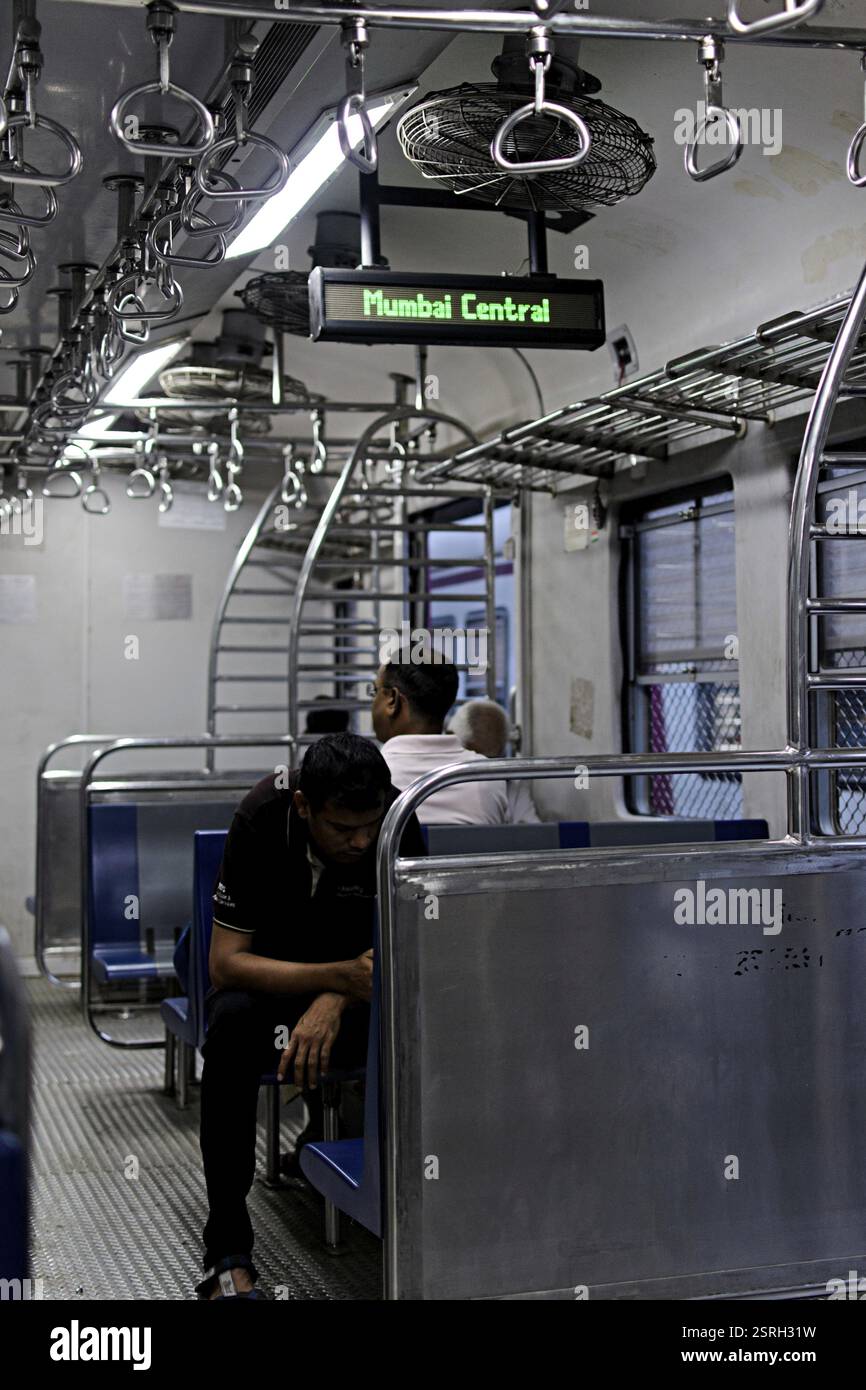 Indicator inside local train, Mumbai, Maharashtra, India, Asia Stock ...
