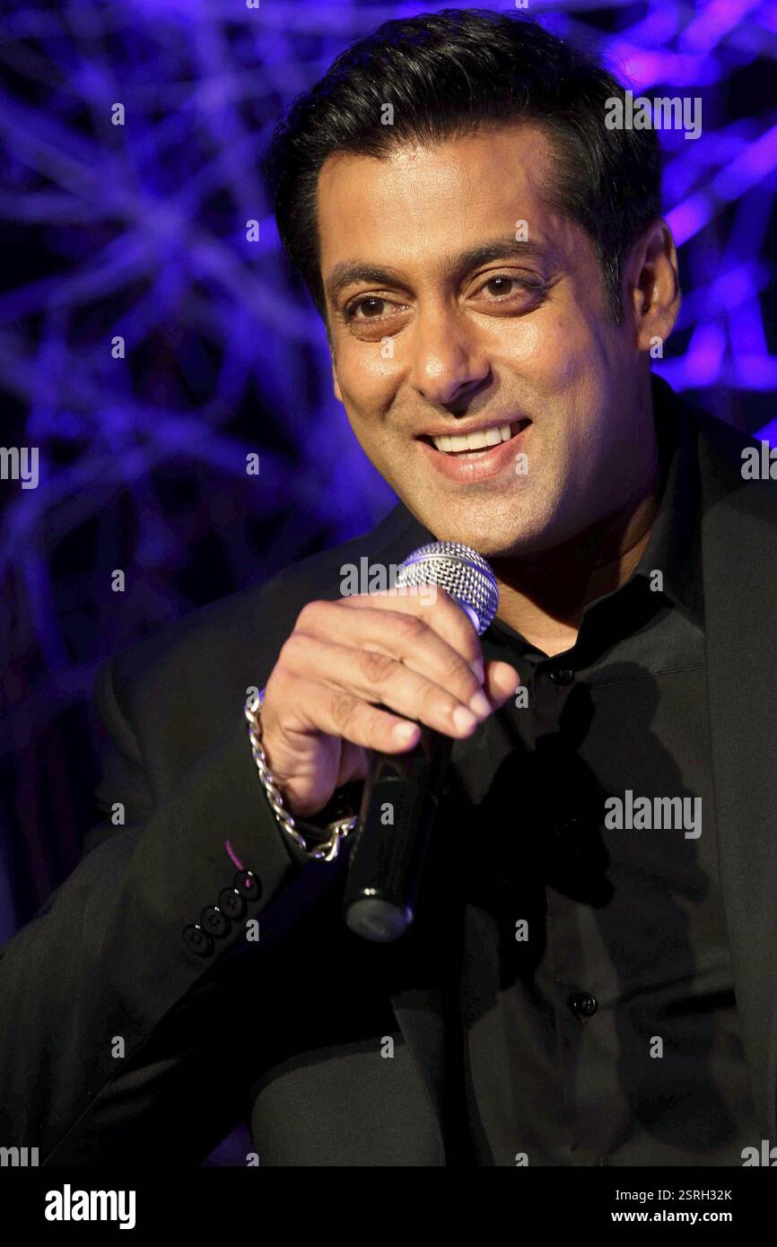 Bollywood actor Salman Khan during the press conference to announce ...