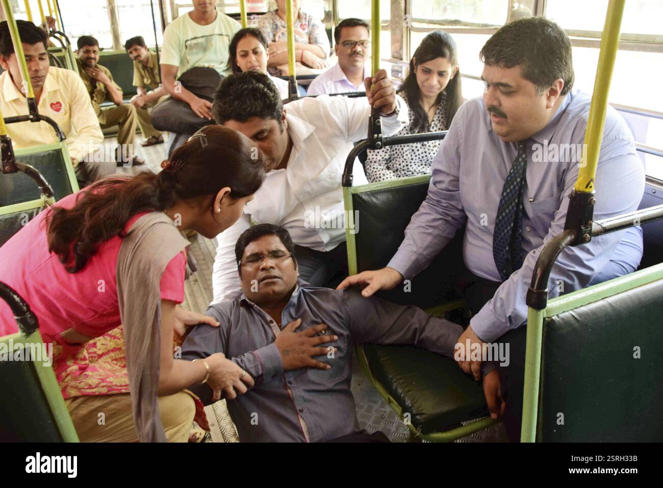 BEST worker performs chest compressions person learning CPR training session orgad by Wockhardt ...