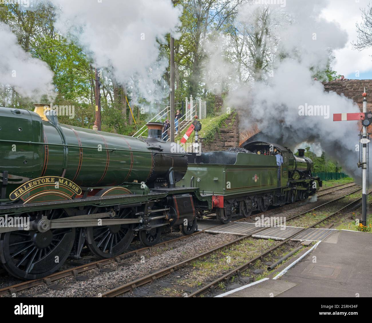 Steam train picture taken at Bishops Lydeard Station, Somerset, England ...