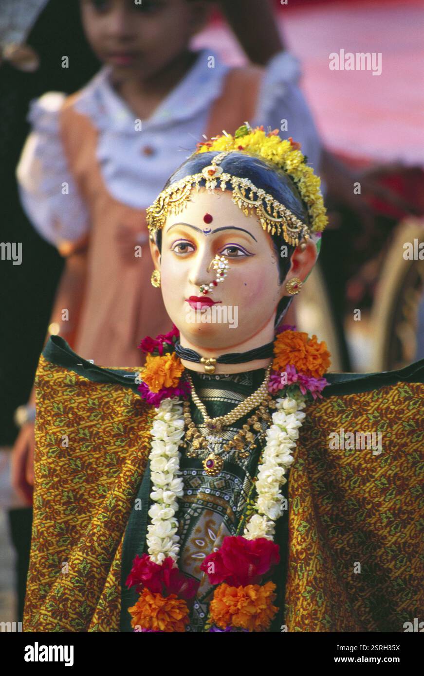 Gauri mother of elephant headed god immersing on Ganesh ganpati ...