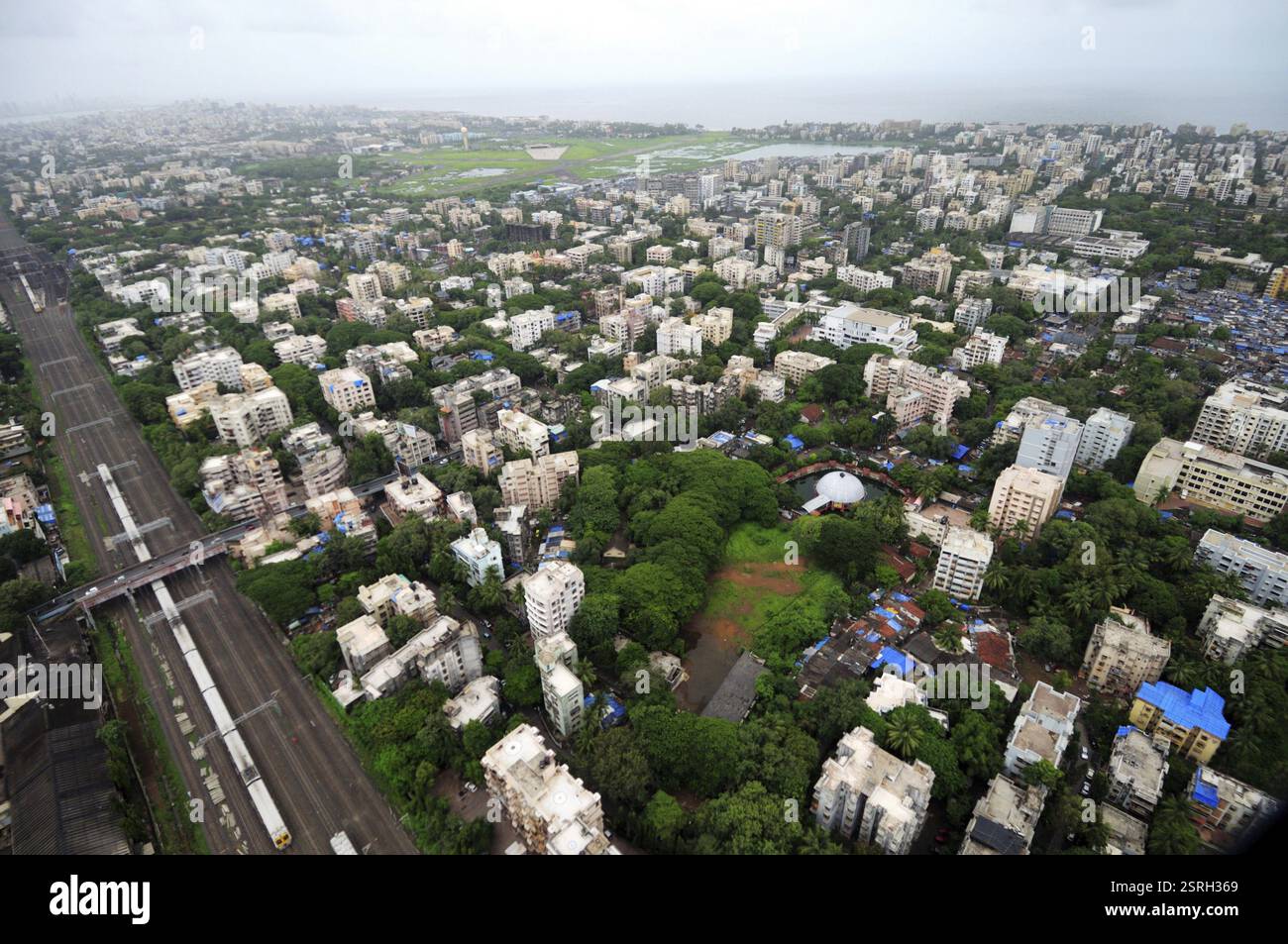 Aerial view of vile parle, Bombay Mumbai, Maharashtra, India, Asia ...