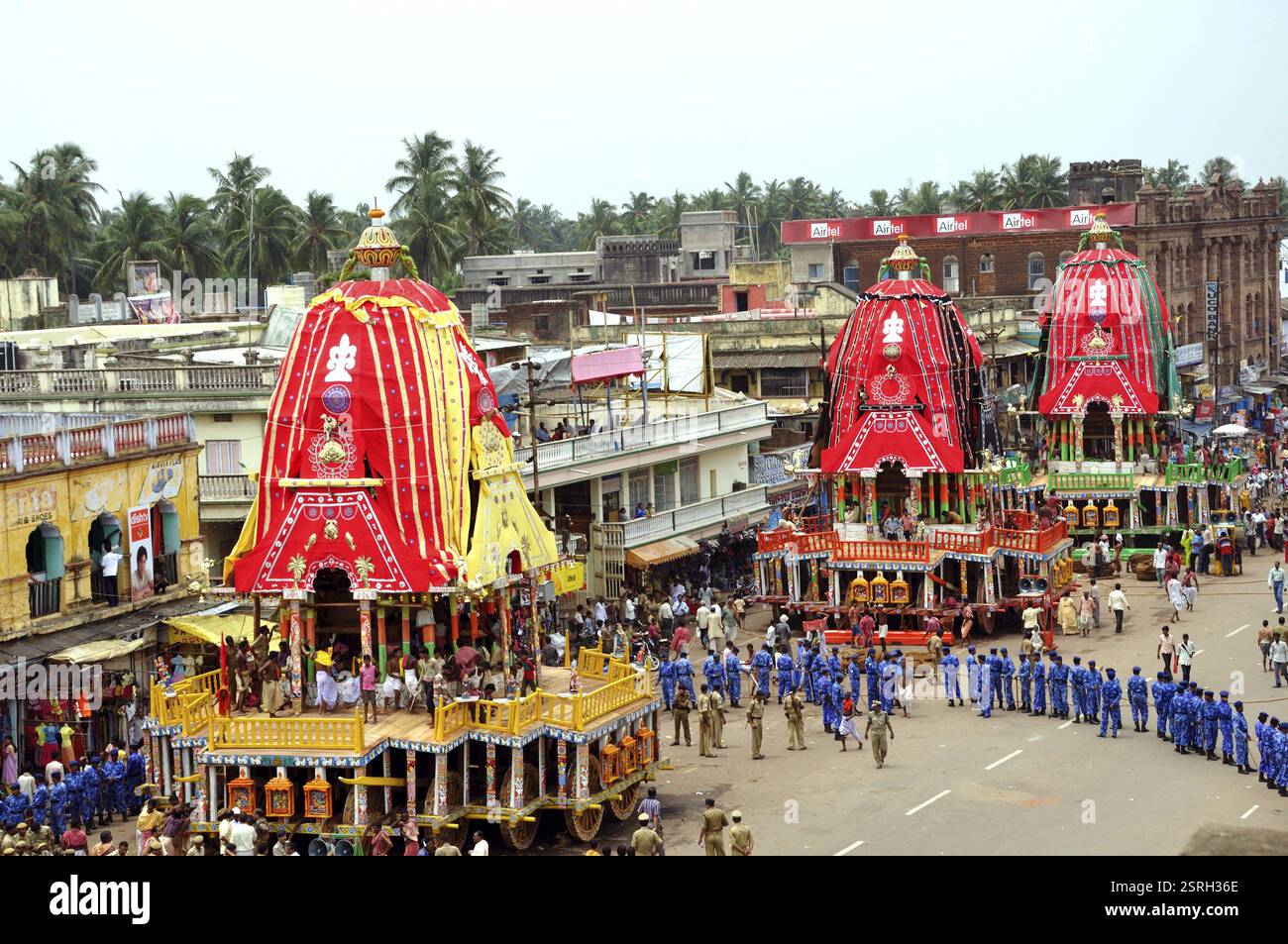 Raf rapid action force commandoes around chariot of jagannath rath ...